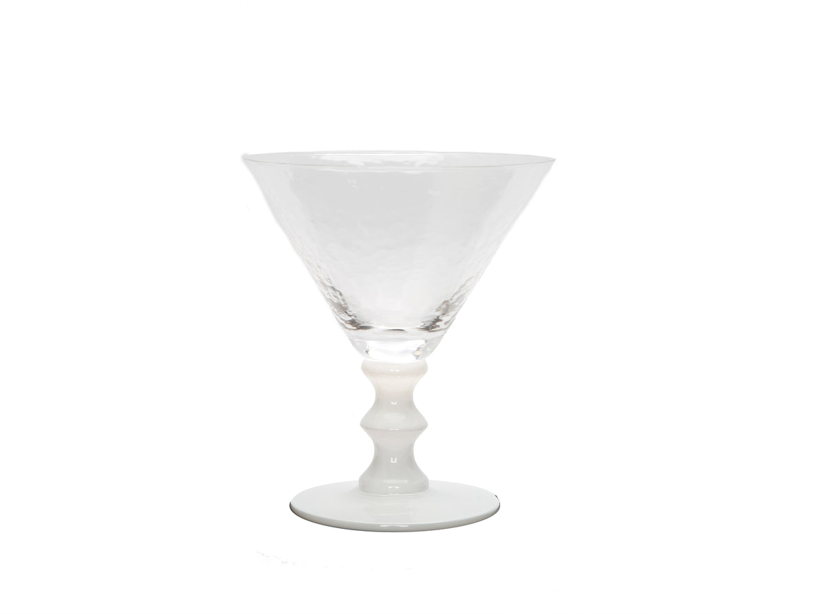 Set of 4 White Stemmed Martini Glasses – Classic Touch Decor